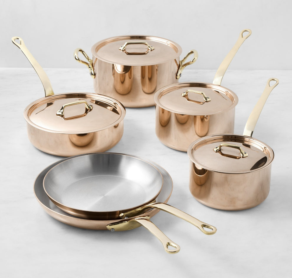 Mauviel 1830 M'Heritage 150 B 10-Piece Copper Cookware Set – DASH Home ...